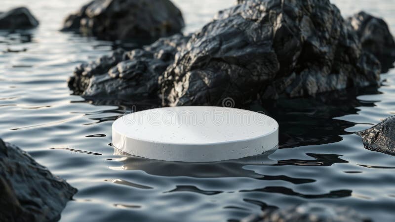 Large White Object Floating on Body of Water Stock Photo - Image of ...