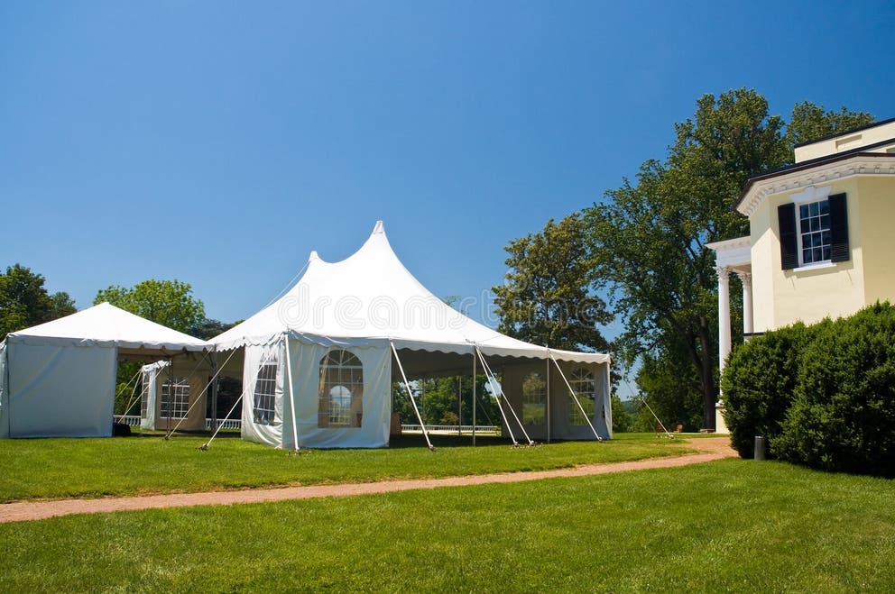 Large white party tent stock photo. Image of party, protection - 5275798