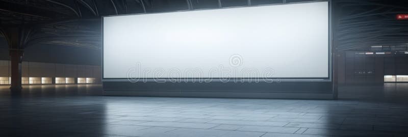 A Large White Screen in a Large Room. Generative AI Image. Stock ...