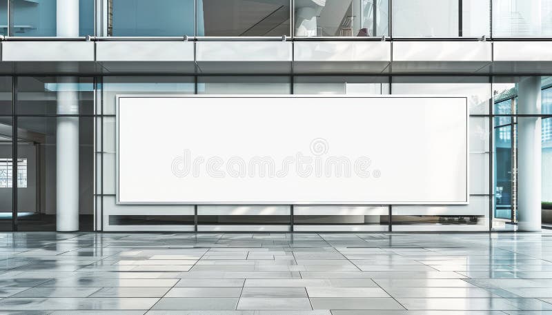 A Large White Sign is on a Building by AI Generated Image Stock Image ...