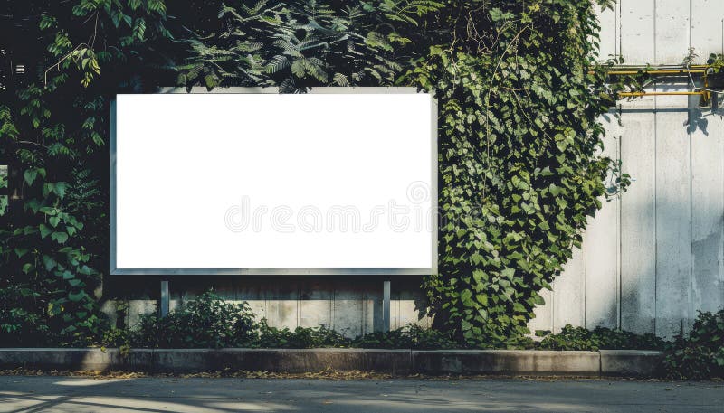 A Large White Sign is in a Shopping Mall by AI Generated Image Stock ...