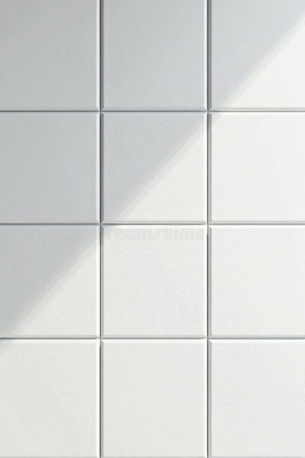 Large White Square Tiles Form a Geometric Grid Pattern , White ...