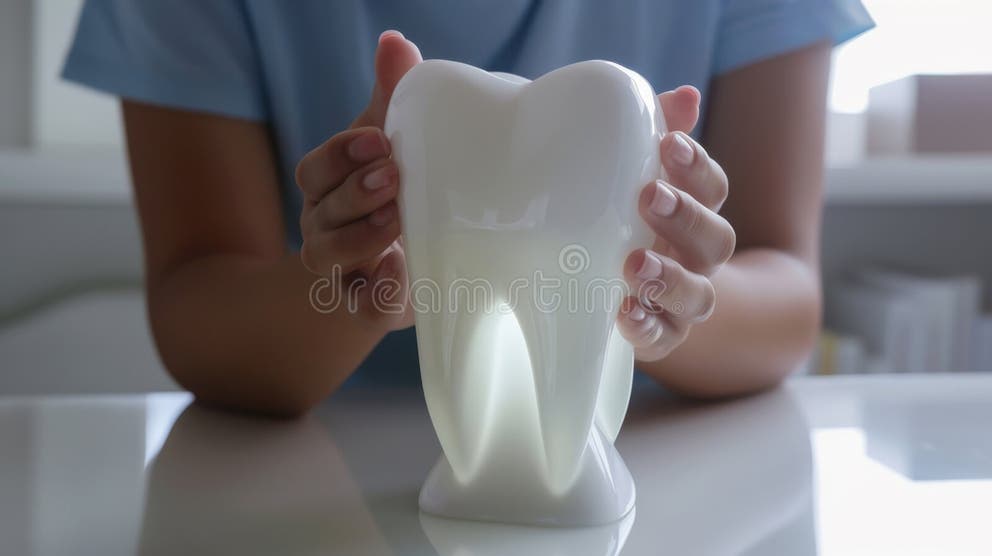 The Large White Tooth Model. AI Generated Stock Photo - Image of care ...