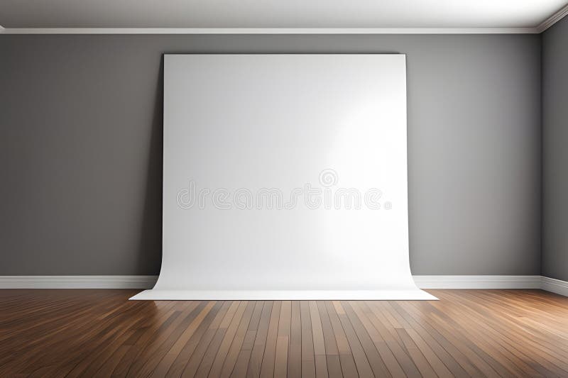 A Large White Wall with a White Backdrop Stock Illustration ...