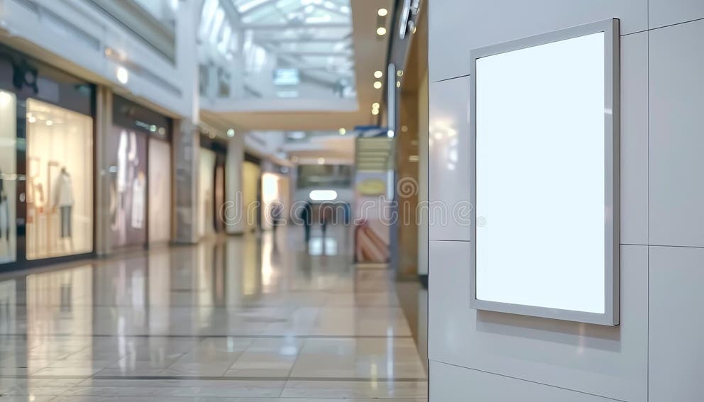 A Large White Wall with a Sign on it by AI Generated Image Stock ...