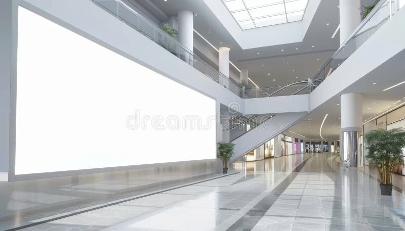 A Large White Wall with a Sign on it by AI Generated Image Stock Image ...