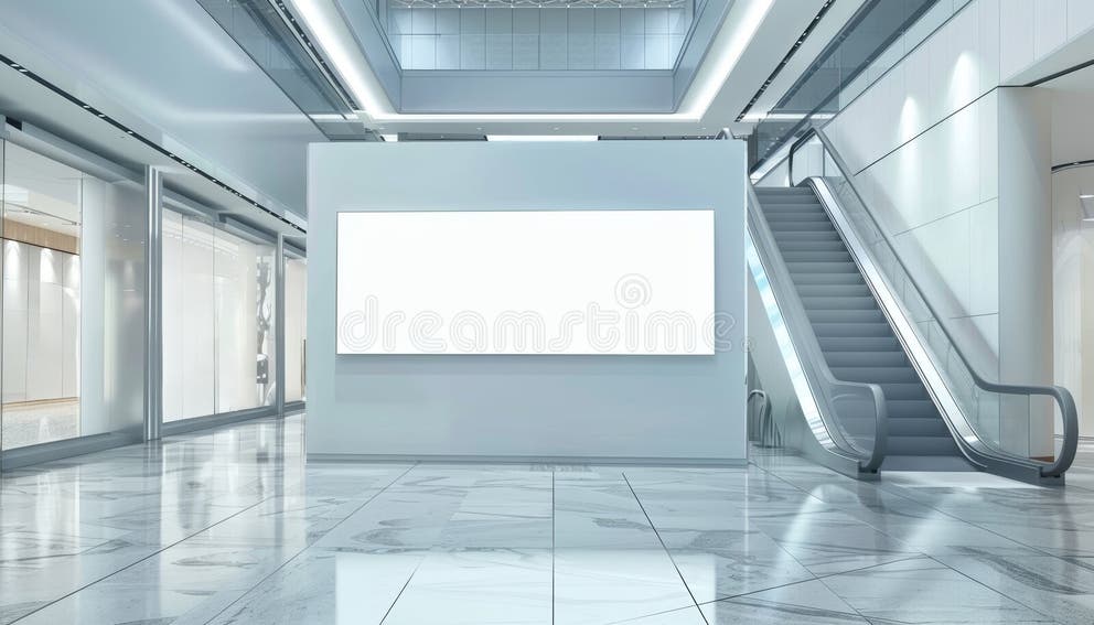A Large White Wall with a Sign on it by AI Generated Image Stock Photo ...