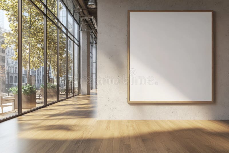 Large White Wall with a Window in the Background Stock Image - Image of ...