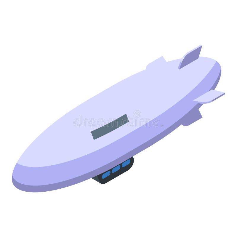 Large White Zeppelin Airship Floating in the Sky Stock Illustration ...