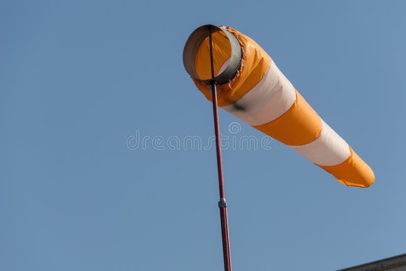 Large Wind Direction Indicator and Blue Sky Stock Photo - Image of ...