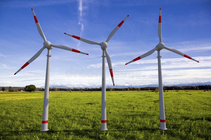 Wind generators stock image. Image of equipment, generation - 99176951
