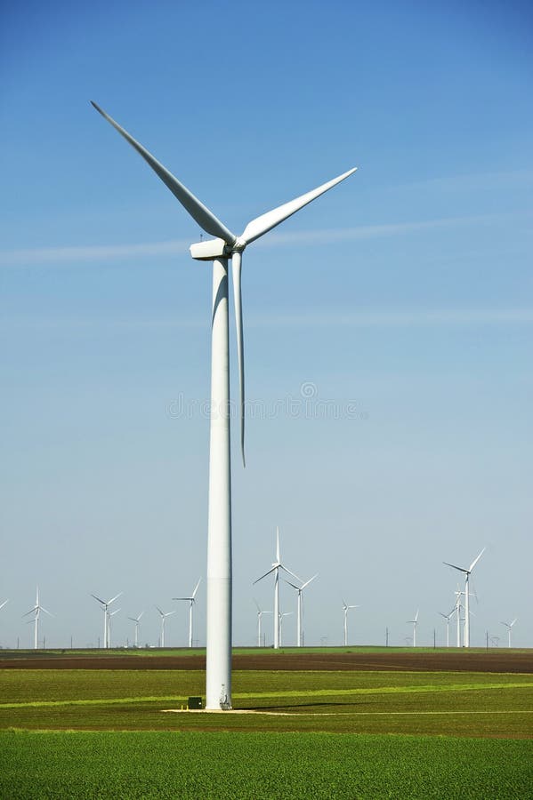Large Wind Turbines stock photo. Image of land, alternative - 27000914