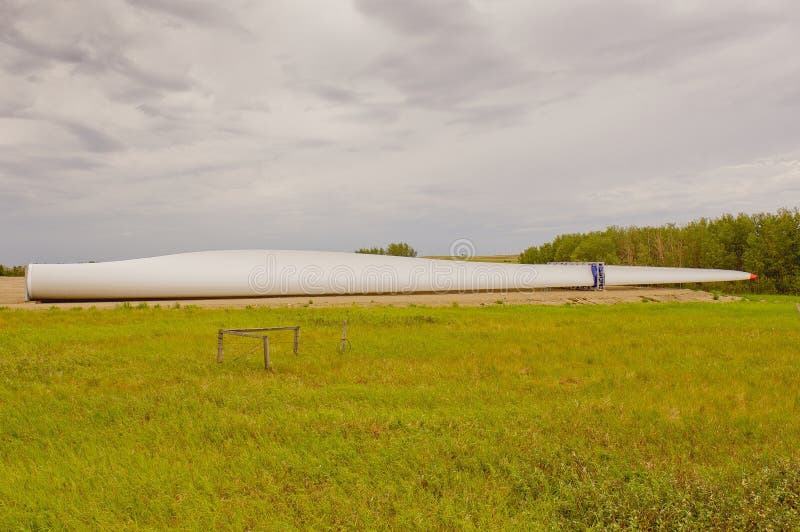 Large wind turbines blades stock photo. Image of stored - 272475802