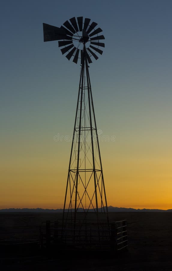 Large Windmill with Sunset stock photo. Image of windmill - 27700566