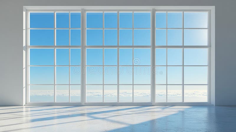 Large Window Blue Sky Clouds Visible Outside Stock Photos - Free ...