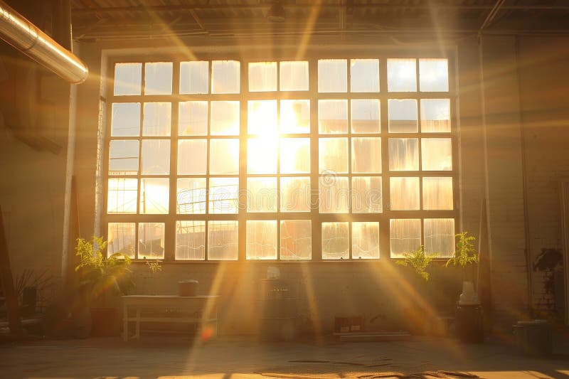 Golden Sunlight Streaming Window Panes Stock Photos - Free & Royalty ...