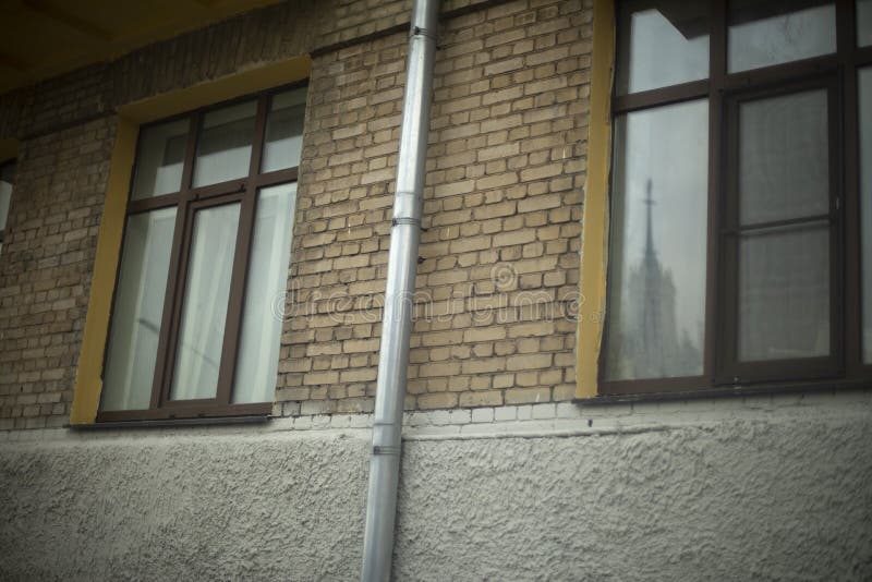 Large Window in Old House. High Window Stock Image - Image of concept ...