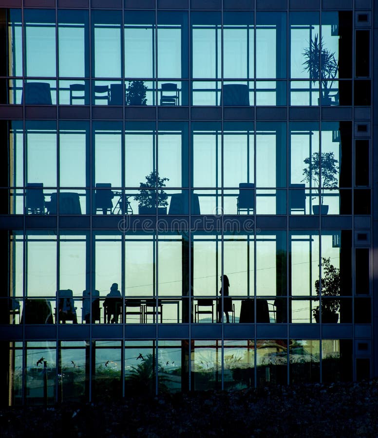 Large Window with People Walking Stock Photo - Image of large, walking ...