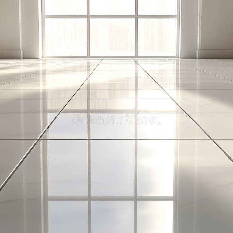 Large Window with a Reflection of the Sun on the Floor Stock ...