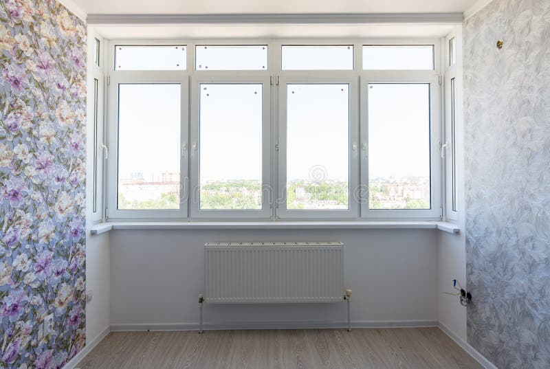 Large Window in the Room after Repair Stock Photo - Image of beautiful ...