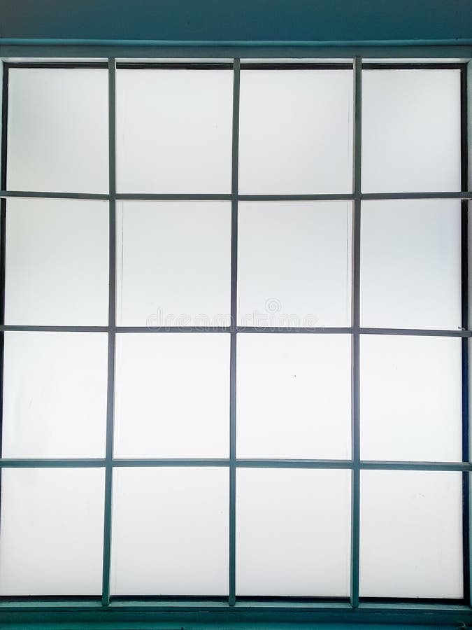 Large Window with Square-shaped Glass Stock Photo - Image of floor ...