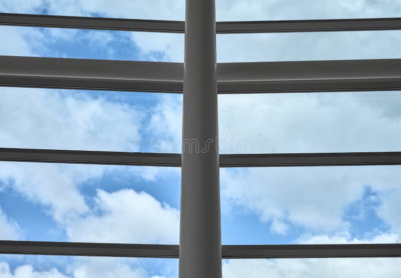 Large Windows and Architectural Structure in a Large Shopping Ma Stock ...