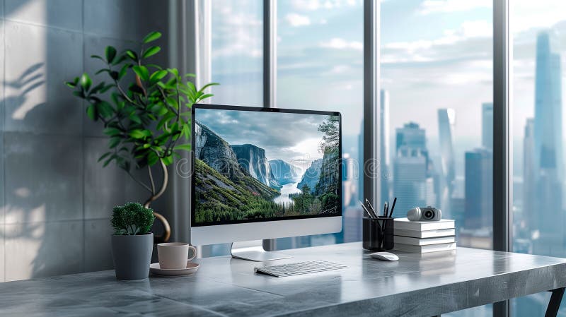 Large Windows in the Background Flood the Space with Natural Light and ...