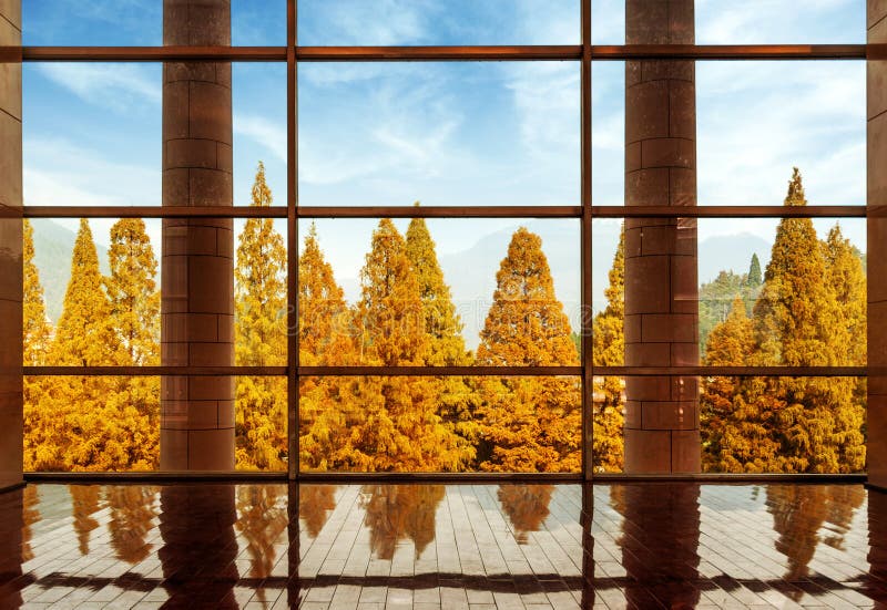 The Large Windows of Modern Architecture Stock Image - Image of windows ...