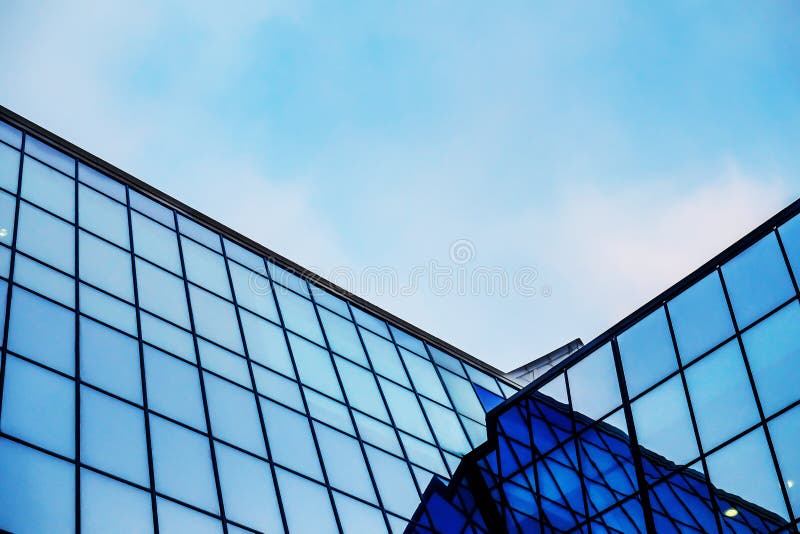 Large Windows of the Modern Building Stock Image - Image of geometry ...