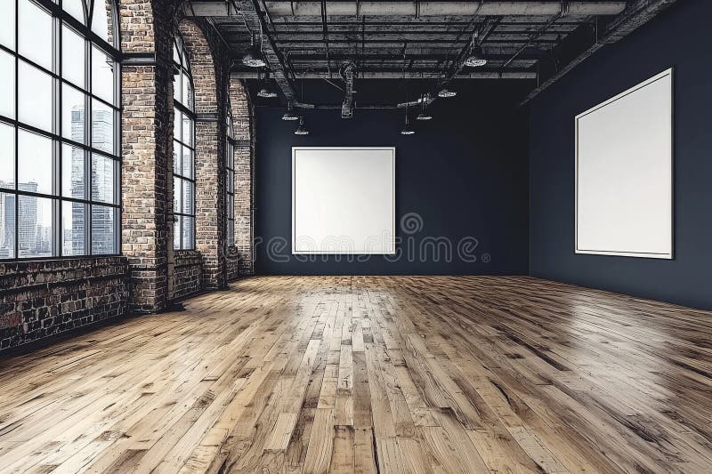 With Large Windows and a Wooden Floor, a Modern Loft is Decorated with ...