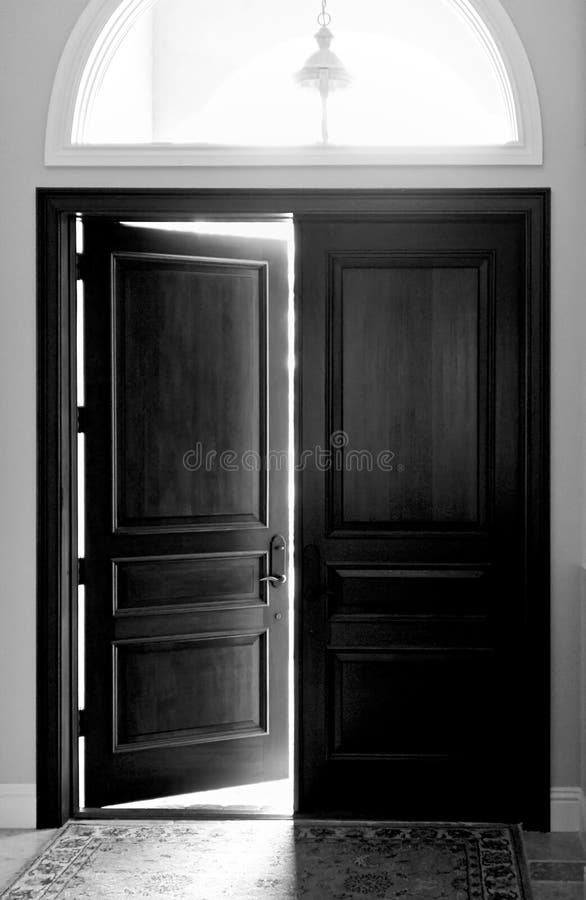 Large wooden doors stock photo. Image of entry, window - 13661126