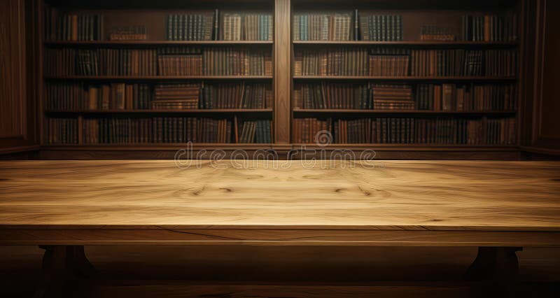 Large Wooden Table with Natural Grain Patterns in the Background of the ...