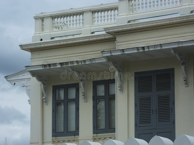 Large Wooden Window Neoclassical Architecture Stock Image - Image of ...