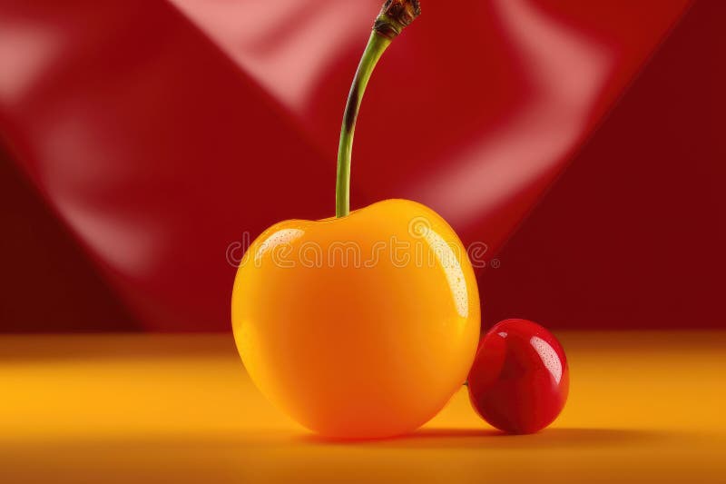 Composition of Yellow and Red Cherries Stock Illustration ...