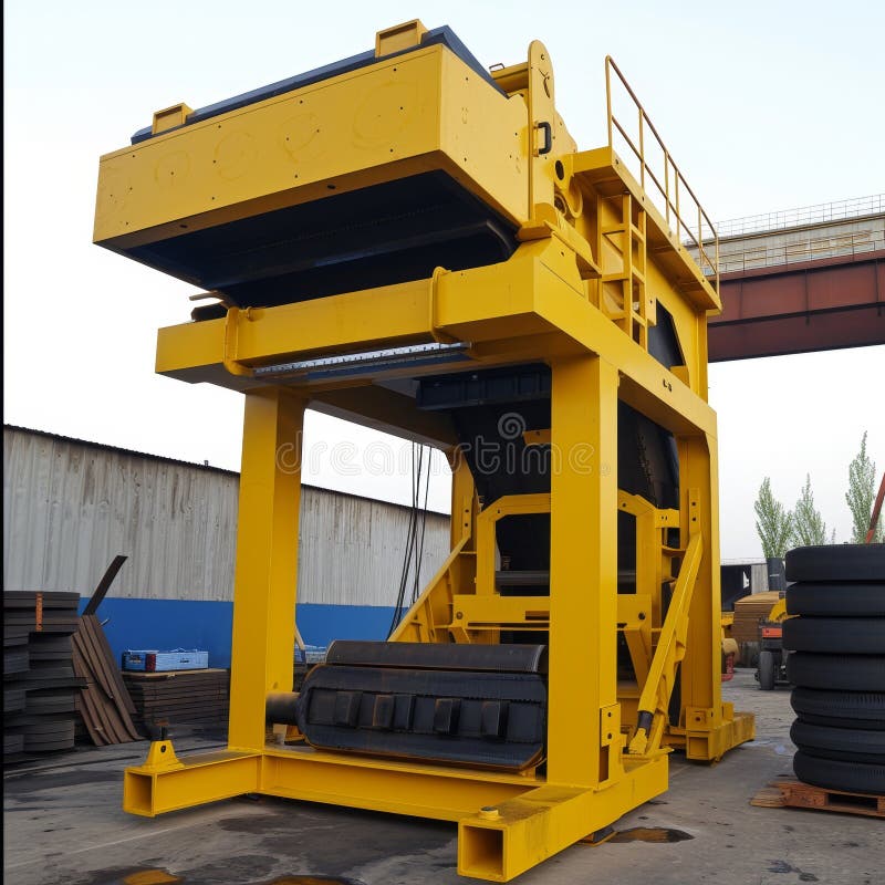 Large Yellow Industrial Machine Designed for Heavy-duty Pressing and ...