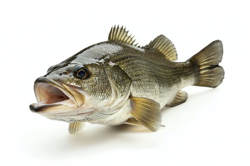 Largemouth Bass Fish Isolated on White Background. Generative Ai Stock ...