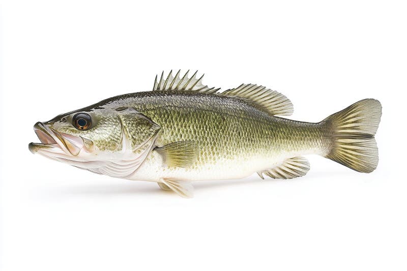 Largemouth Bass Fish Isolated on White Background. Generative Ai Stock ...