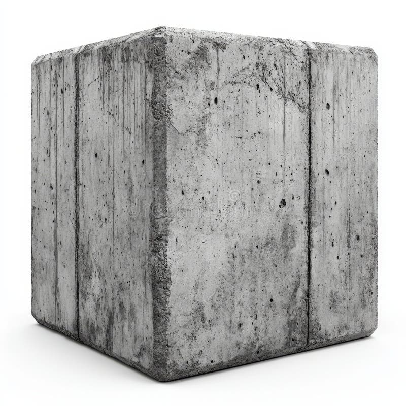 A Larger Cube Formed from Eight Concrete Blocks Represents Construction ...