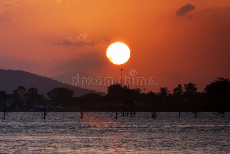 Larger view of the sunset stock photo. Image of orange - 65164786