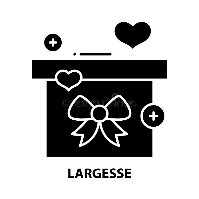 Largesse Icon, Black Vector Sign with Editable Strokes, Concept ...
