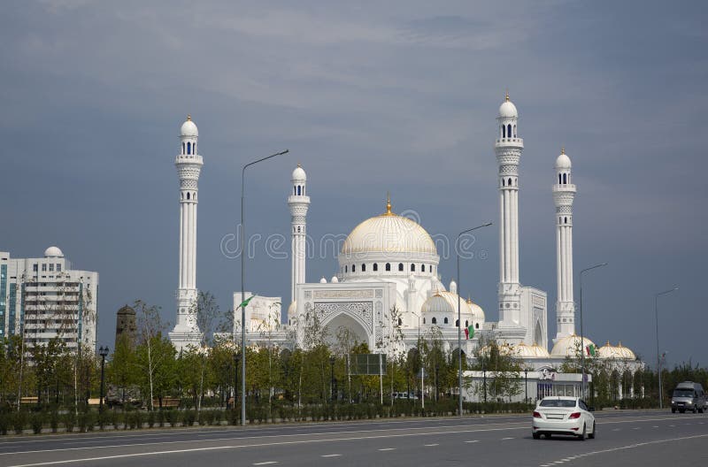 The Largest Mosque in Europe Opened in Chechnya Stock Image - Image of ...