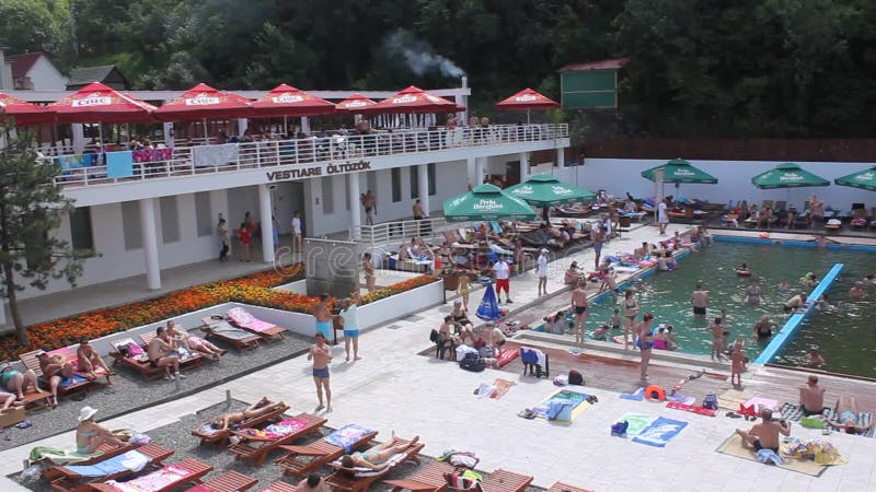 Largest Saltwater Pool in Romania Stock Video - Video of salted ...