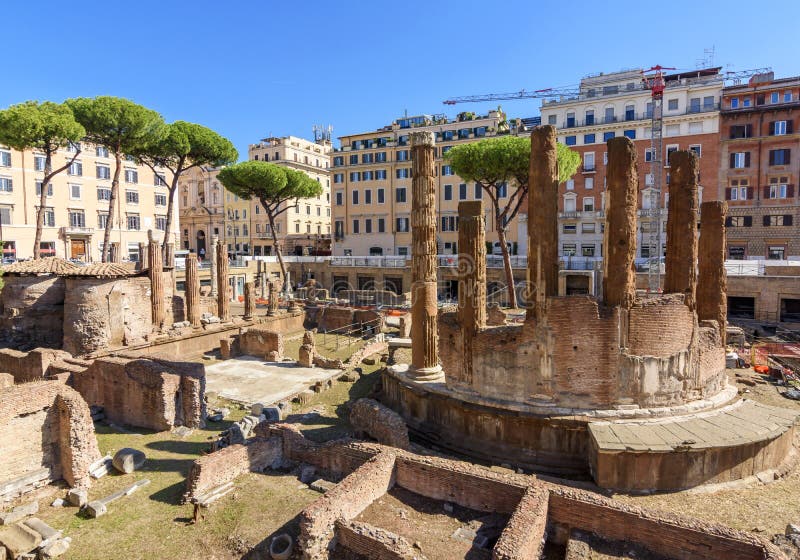 Largo Di Torre Argentina Square in Rome, Italy Stock Image - Image of ...