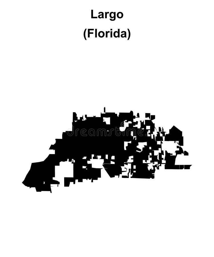 Largo outline map stock vector. Illustration of atlas - 357252610