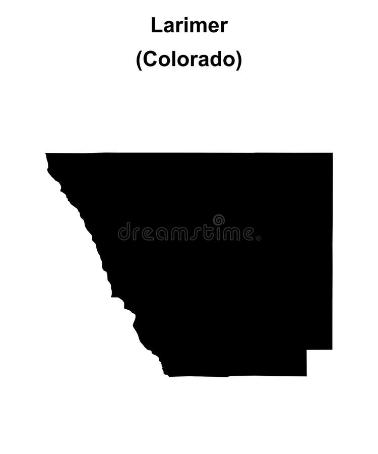 Larimer outline map stock vector. Illustration of area - 357886987