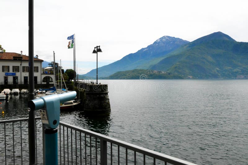 Dongo. Lake Como. Ferry Pier in the Commune of Dongo. Lombardy ...