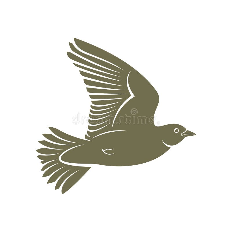 Lark Bird Logo Design Vector. Icon Symbol. Template Illustration Stock ...