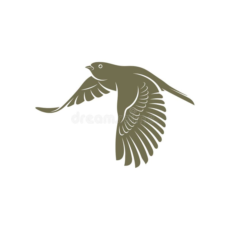 Lark Bird Logo Design Vector. Icon Symbol. Template Illustration Stock ...