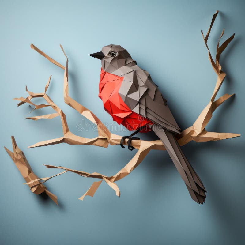 Diy Polygon Lark Paper Craft Tutorial for Wall Decoration Stock ...