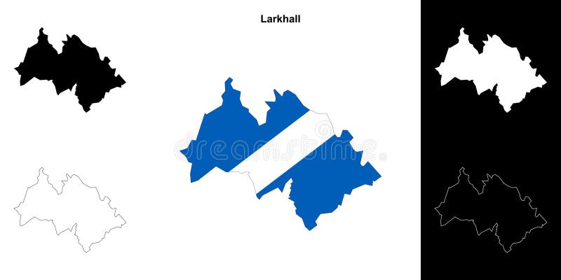 Larkhall outline map stock vector. Illustration of larkhall - 379273813